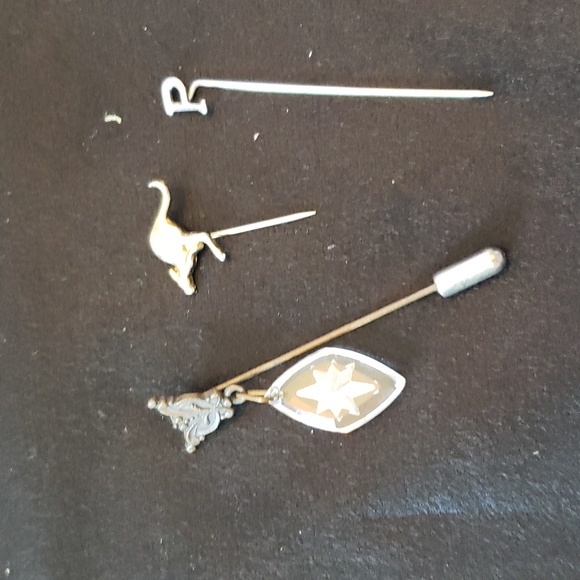 Source Unknown | Jewelry | Three Vintage Lapel Stick Pins Vintage 7s To ...